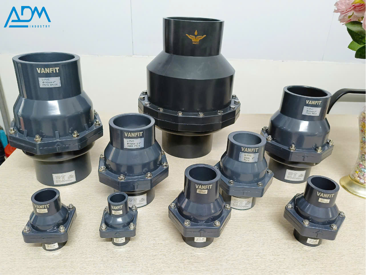 Van 1 chiều lá lật UPVC DN80 - Công ty TNHH đầu tư và thiết bị công nghiệp ADM